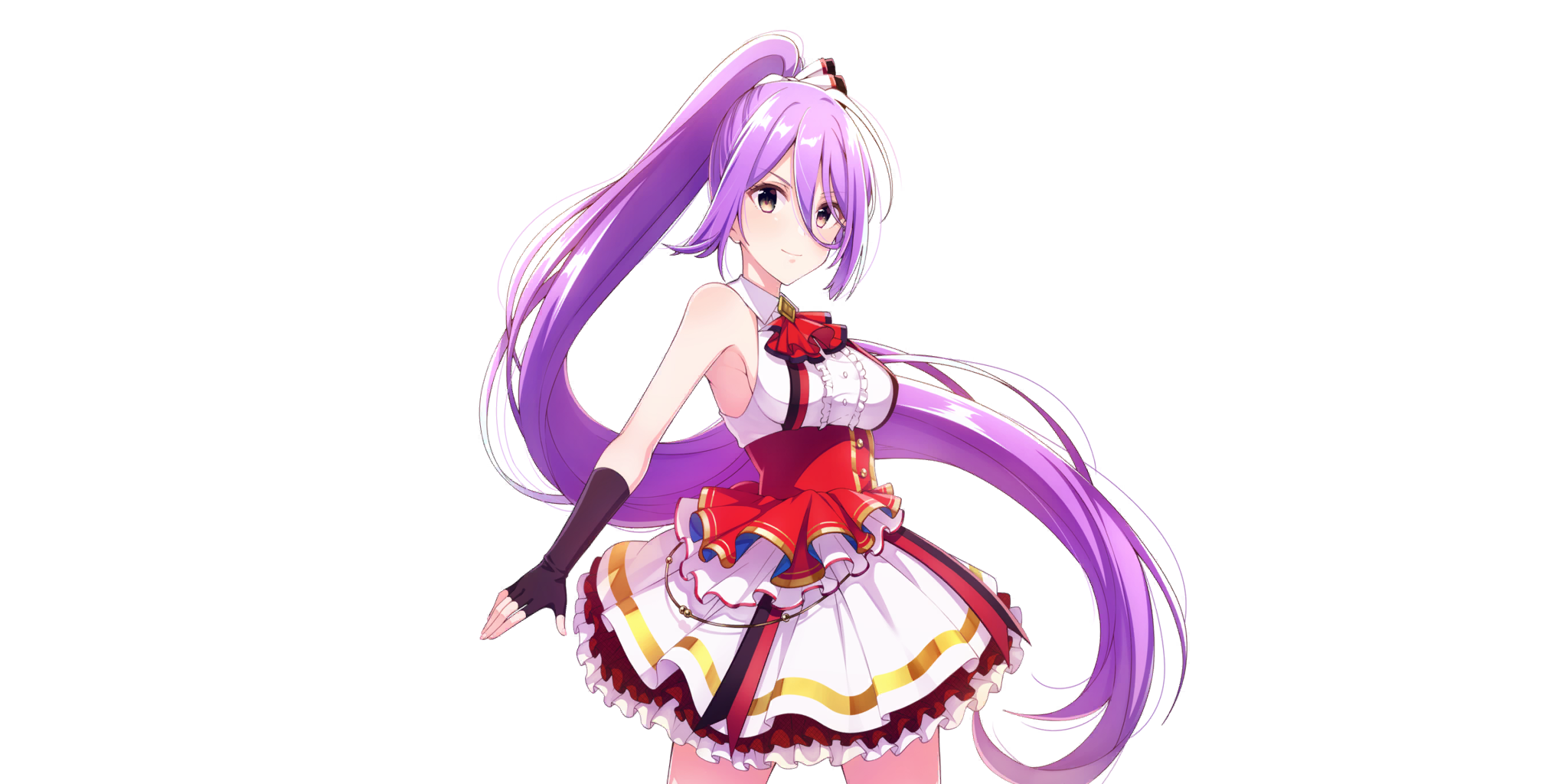 The Big ImageBoard (TBIB) - 1girl ashley (lapis re:lights) bare shoulders black gloves bow ...